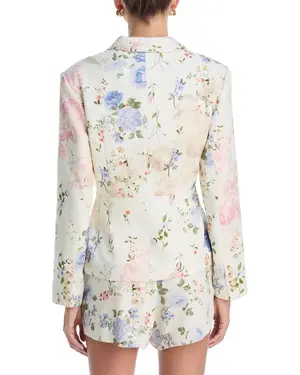 Aqua Floral Blazer