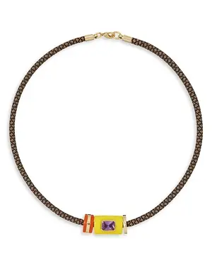 ROXANNE ASSOULIN Cylinder Cord Necklace - Lemon
