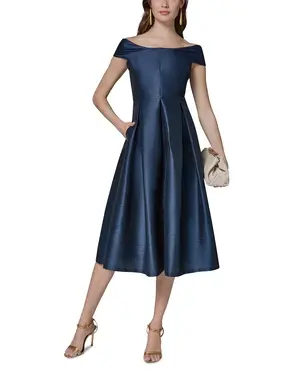 Donna Karan New York Off-the-shoulder Fit & Flare Dress