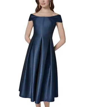 Donna Karan New York Off-the-shoulder Fit & Flare Dress