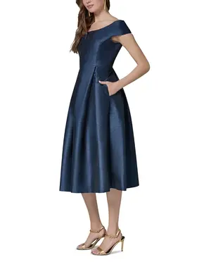Donna Karan New York Off-the-shoulder Fit & Flare Dress