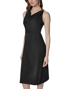 Donna Karan New York Cowl Neck A-line Dress