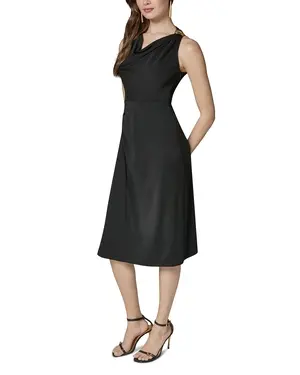 Donna Karan New York Cowl Neck A-line Dress