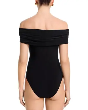 Norma Kamali Sleeveless Cowl Neck Hooded Bodysuit
