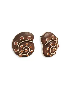 Baublebar High Tide Shell Statement Earrings - Brown