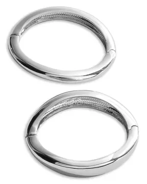 Baublebar Priya Hinge Bangle Bracelet Set - Silver