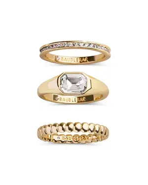 Baublebar Mary Ring Set - Clear