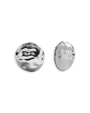 Baublebar Odette Hammered Statement Stud Earrings - Silver