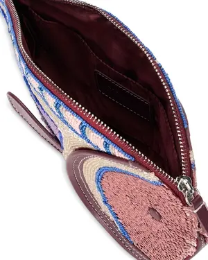 Staud Pesce Beaded Fish Clutch - Ultraviolet