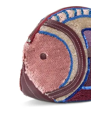 Staud Pesce Beaded Fish Clutch - Ultraviolet