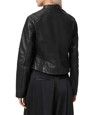 ALLSAINTS Sadler Leather Biker Jacket - Black