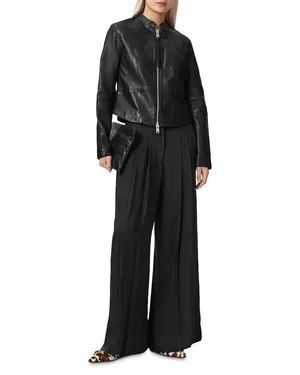 ALLSAINTS Sadler Leather Biker Jacket - Black