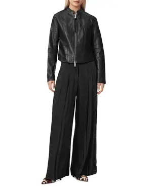 ALLSAINTS Sadler Leather Biker Jacket - Black