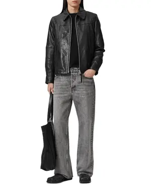 ALLSAINTS Fitted Leather Jacket