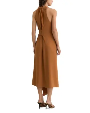 REISS Maeve Draped Midi Dress