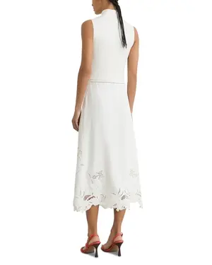 REISS Phoenix Sleeveless High Neck Midi Dress