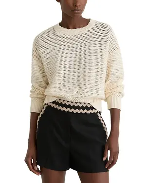 REISS Linen Wave Trim Shorts