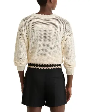 REISS Linen Wave Trim Shorts