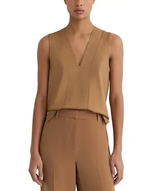 REISS Sleeveless V-neck Top