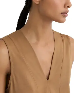 REISS Sleeveless V-neck Top