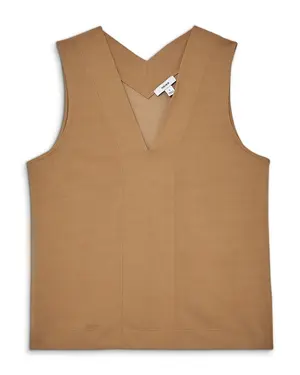 REISS Sleeveless V-neck Top