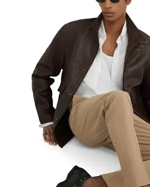 REISS Found Slim Fit Trousers - Soft Camel