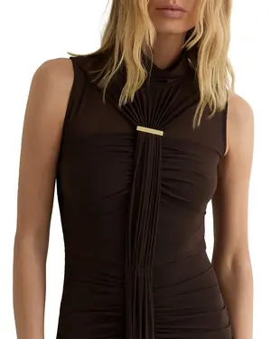 REISS Colette Gown - Chocolate