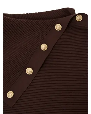 REISS Leana Draped Knit Bodycon Dress