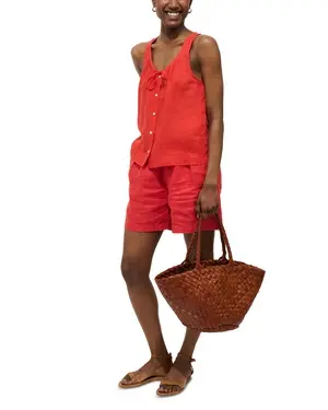 ALEX MILL Sidney Linen Tank Top - Chili