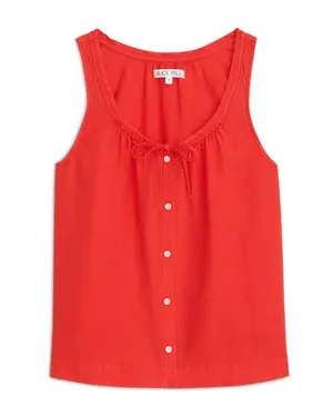 ALEX MILL Sidney Linen Tank Top - Chili