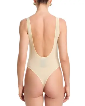 Wardrobe.NYC Mesh Tank Bodysuit - Butter