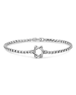 David Yurman Star Of David Station Bracelet In Sterling - Silver
