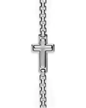 David Yurman Sterling Cross Station Necklace, 3.6mm