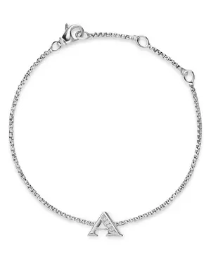 David Yurman Petite Initial Chain Bracelet - A