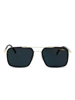 Carrera Eyewear Square Frame Sunglasses With Gold-tone Hardware - Black