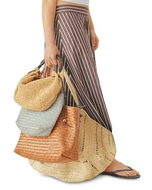 Madewell Camren Gathered Raffia Shoulder Bag
