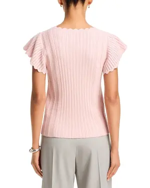Elie Tahari Eliana Flutter Sleeve Sweater