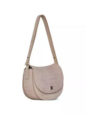 John Richmond Croc-effect Shoulder Bag - Neutrals