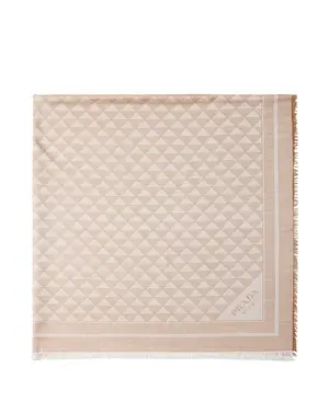 Prada Silk And Wool Shawl - Brown