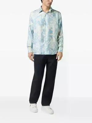 BILLIONAIRE Palms All-over Silk Shirt