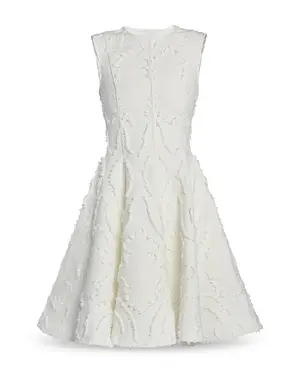 Erdem Round Neck Sleeveless Textured Dress