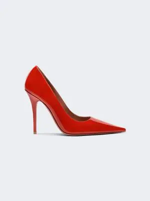 Amina Muaddi Barbara Pump 105 Patent Leather - Red