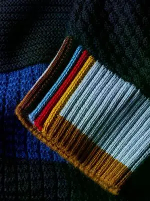 Paul Smith Striped Textured Crew Neck Sweater