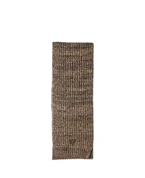 Prada Melange Wool And Cashmere Scarf - Brown
