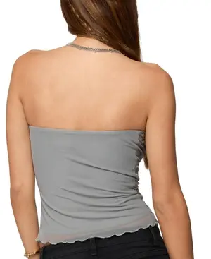 EDIKTED Izetta Embellished Strapless Top