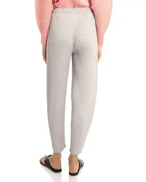 Issey Miyake Wavy Pleated Pants - Light Gray