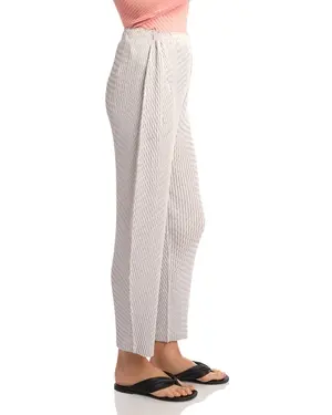 Issey Miyake Wavy Pleated Pants - Light Gray