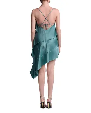 Bcbgmaxazria Fiona Ruffled Asymmetrical Dress