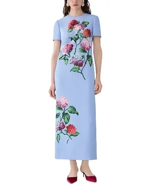 Carolina Herrera Embellished Floral Maxi Dress