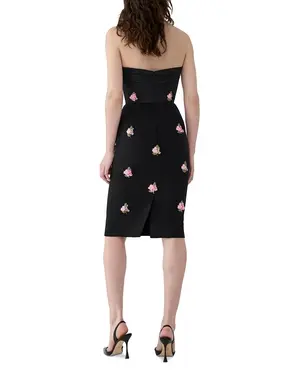 Carolina Herrera Strapless Embroidered Dress